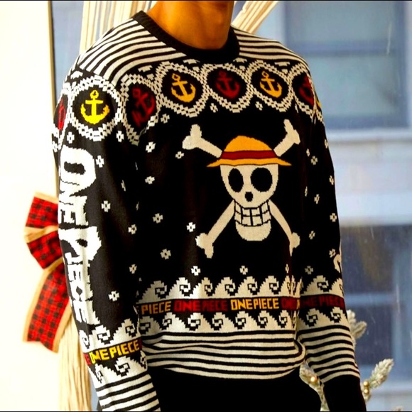 Onepiece | Sweaters | One Piece Straw Hat Pirate Box Lunch Sweater ...